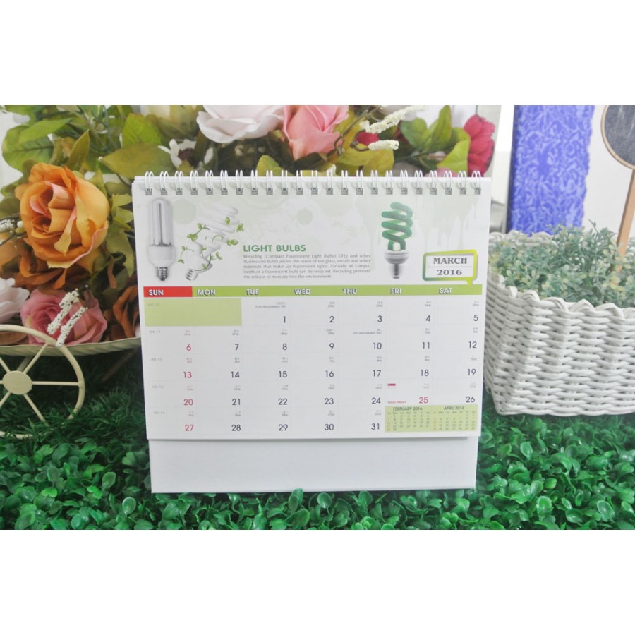 Desk Calendar Ready Made REDUCE REUSE RECYCLE