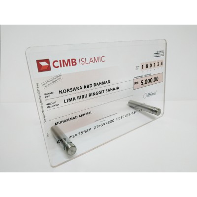 Mock Up Cheque / Cek Full Colour CIMB