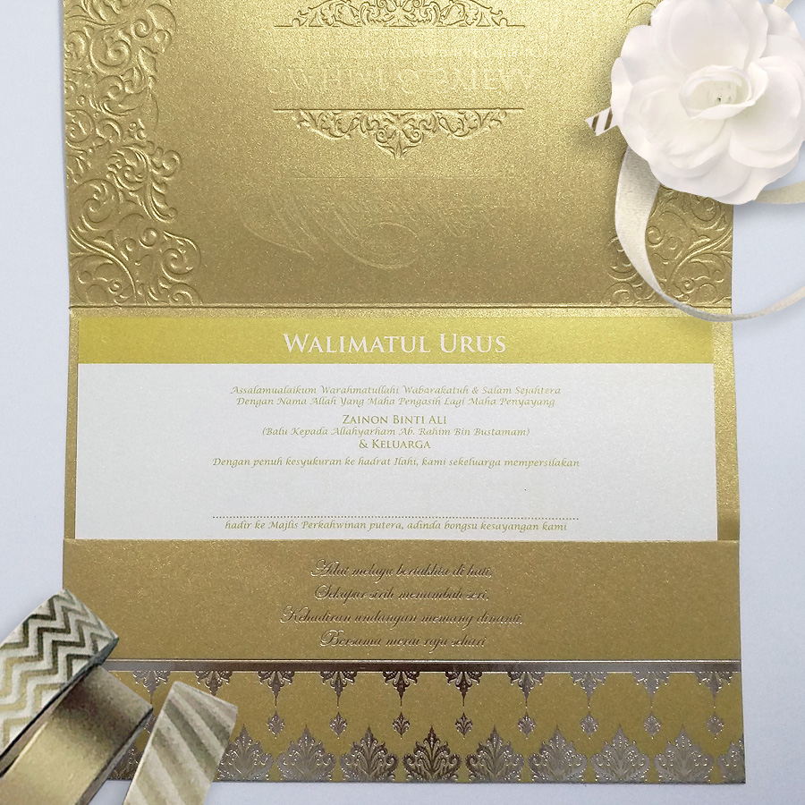 Qaseh Songket Pocket Gold