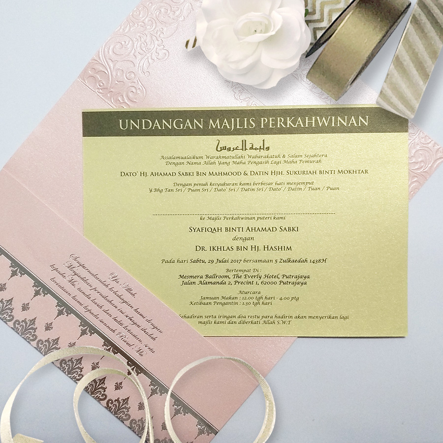 Qaseh Songket Pocket Pink