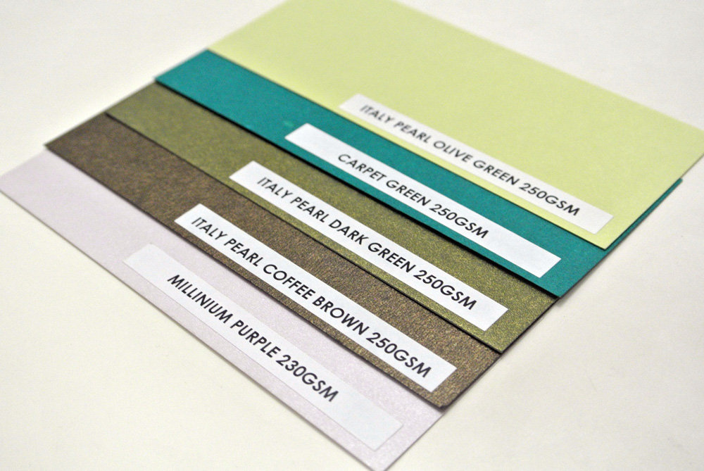 Metallic Card Colours