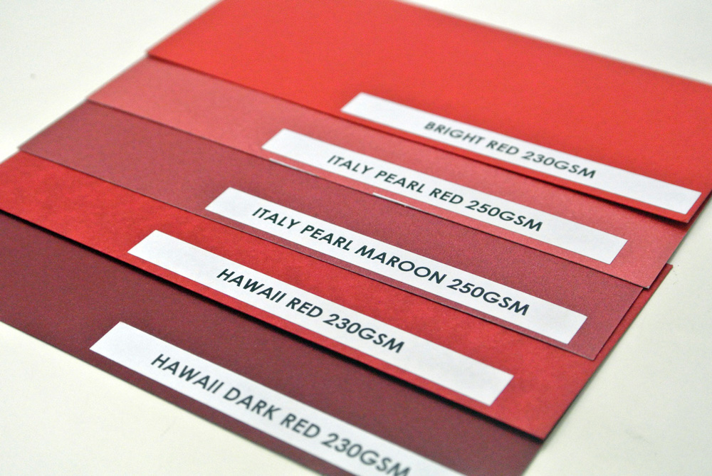 Metallic Card Colours